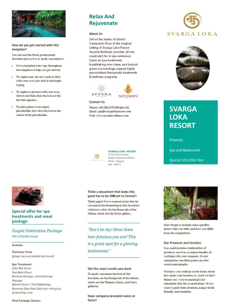 Brosur Spa Resto Mei 2015 | PDF | Cuisine | Foods