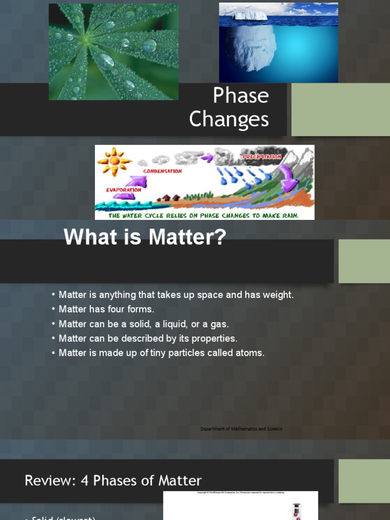 Phase Changes Powerpoint | PDF | Phase (Matter) | Liquids