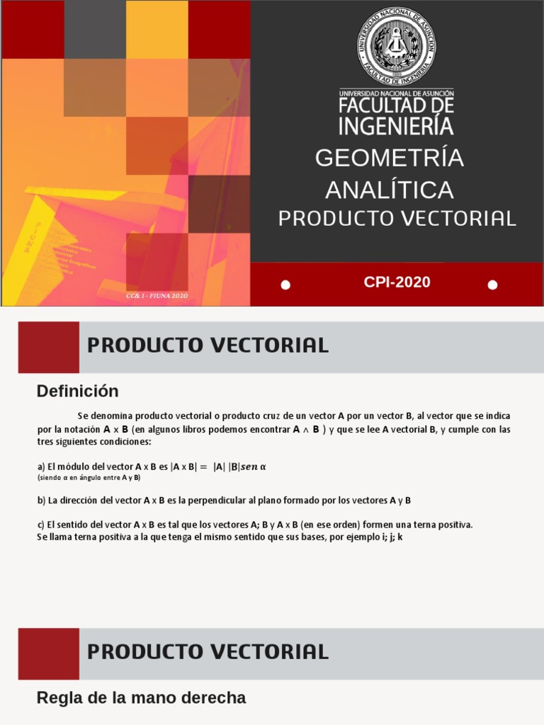 Producto Vectorial | PDF | Vector Euclidiano | Esfuerzo de torsión