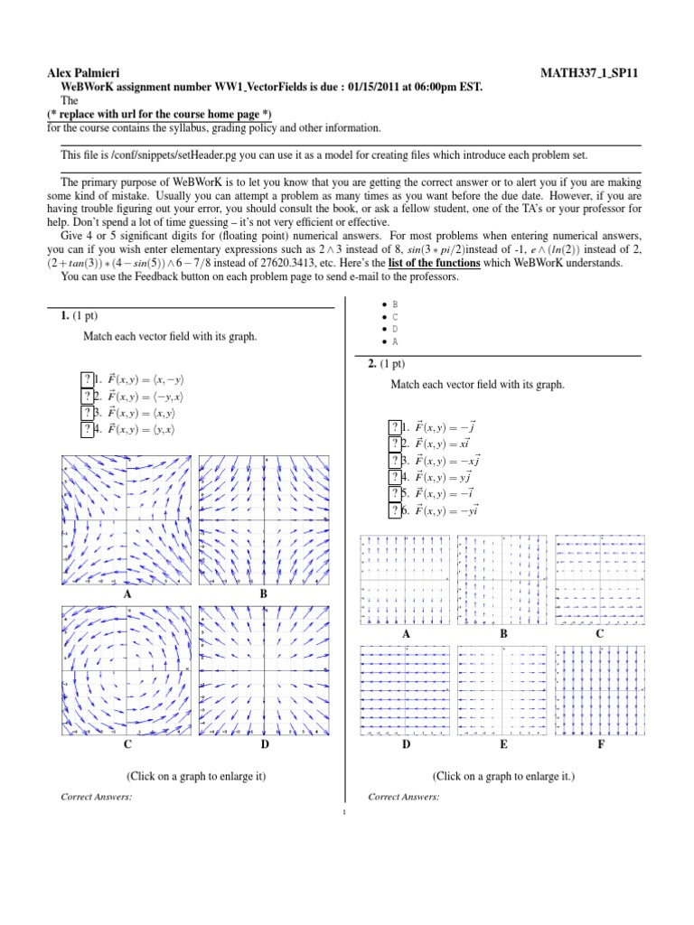 WW1 Vector Fields | PDF | Euclidean Vector | Force