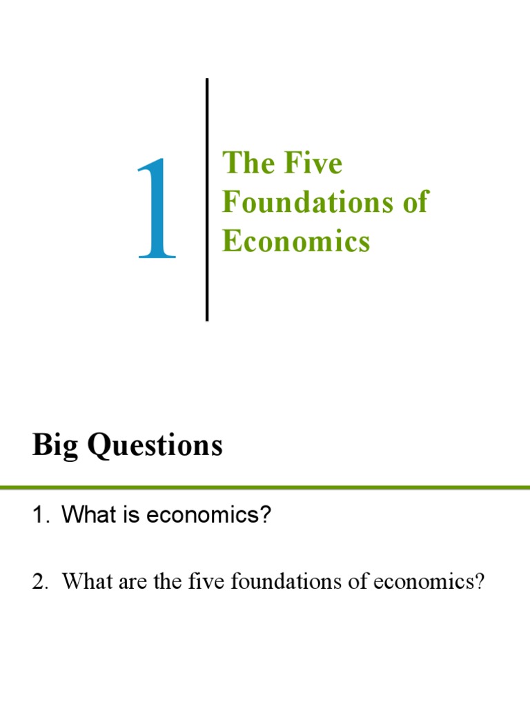 The Five Foundations of Economics | PDF | Incentive | Microeconomics
