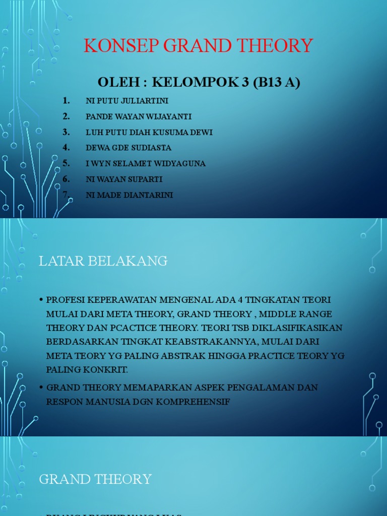 Grand Teori | PDF | Nursing | Health Sciences