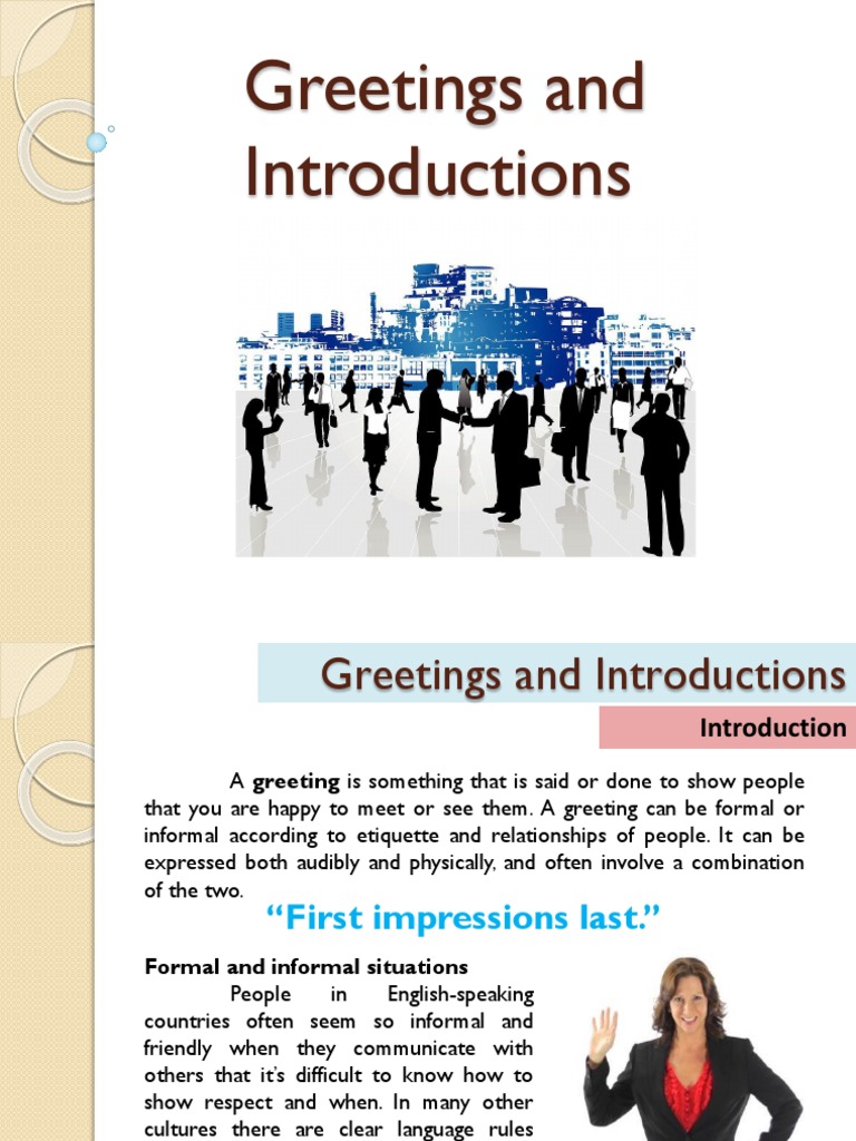 English Greetings and Introductions Guide | PDF | English Language ...