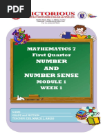 Quiz #1 Grade 7 | PDF | Set (Mathematics) | Mathematical Logic