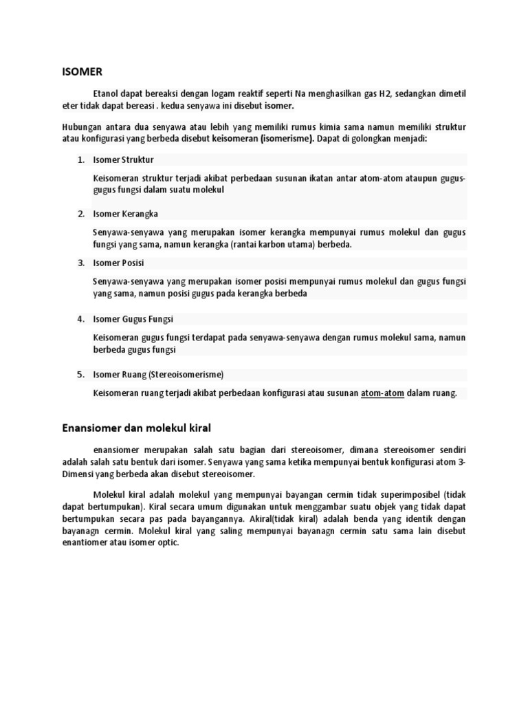 Tgs Kiralitas Molekul | PDF