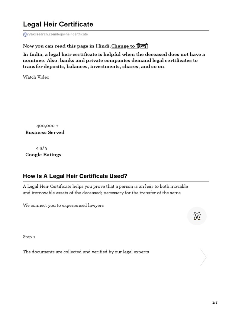 Obtaining Legal Heir Certificates: A Guide to the Process and ...