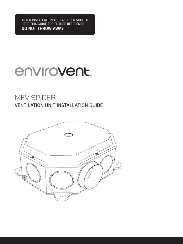 Mev Spider: Do Not Throw Away | Download Free PDF | Duct (Flow) | Switch