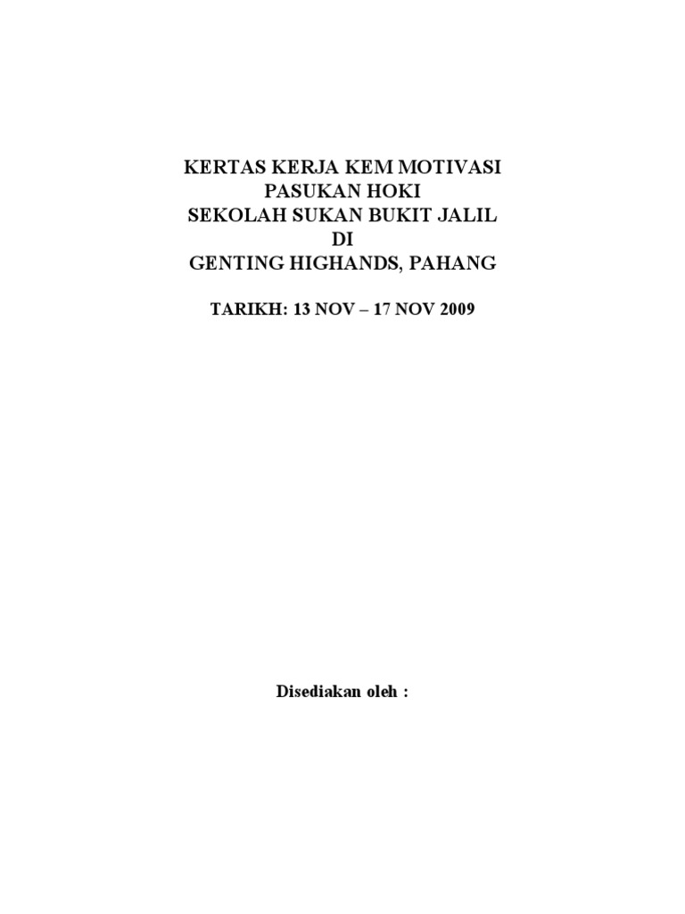 Contoh Kertas Kerja | PDF