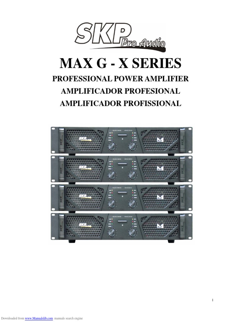 Max G - X Series: Professional Power Amplifier Amplificador Profesional ...