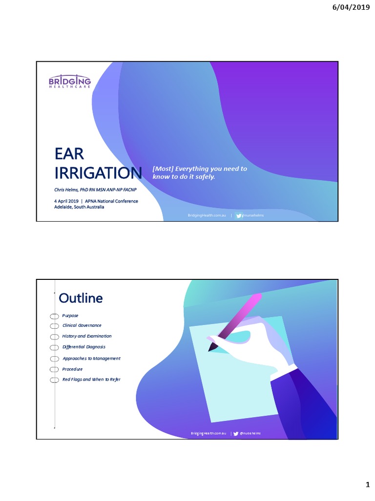 Ear Irrigation: Safe Practices Guide | PDF | Auditory System | Hearing