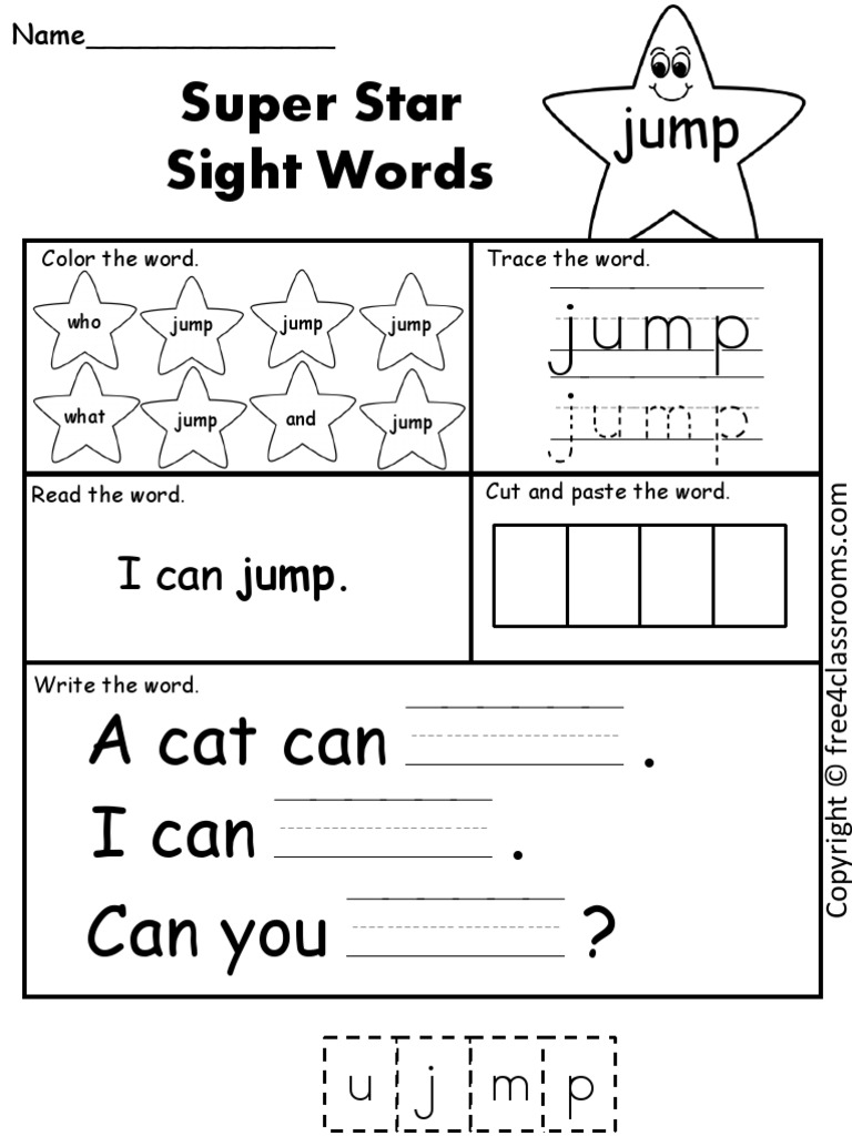 Super Star Sight Word Jump | PDF | Language Arts & Discipline