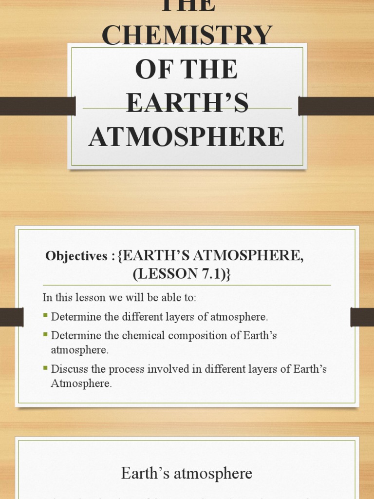 Earth's Atmospheric Chemistry | PDF | Atmosphere | Atmosphere Of Earth