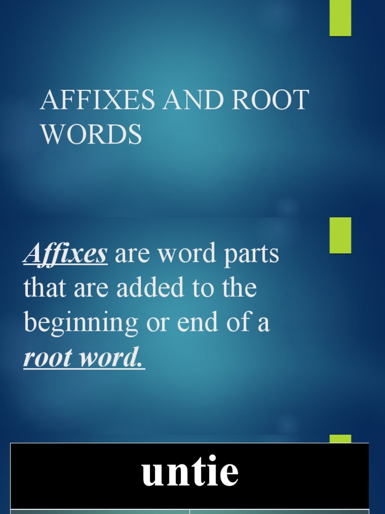 Affixes and Root Words | PDF