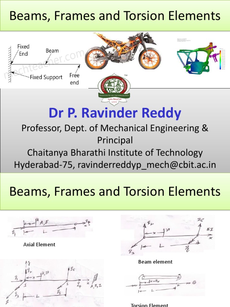 Beams, Frames and Torsion Elements - March2020 | PDF | Classical ...