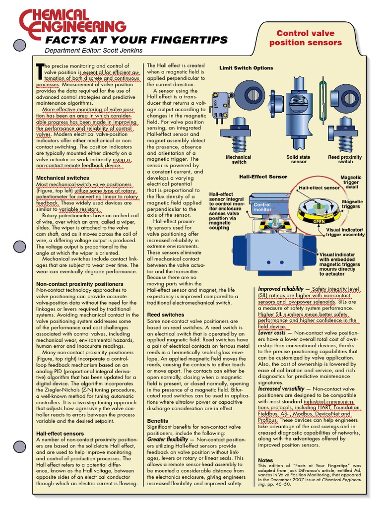 Facts at Your Fingertips-201102-Control Valve Position Sensors | PDF ...