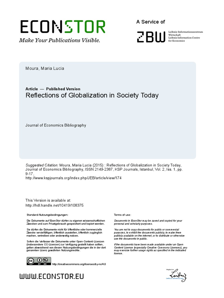 Reflection On Globalization | PDF | Globalization | Economic Inequality