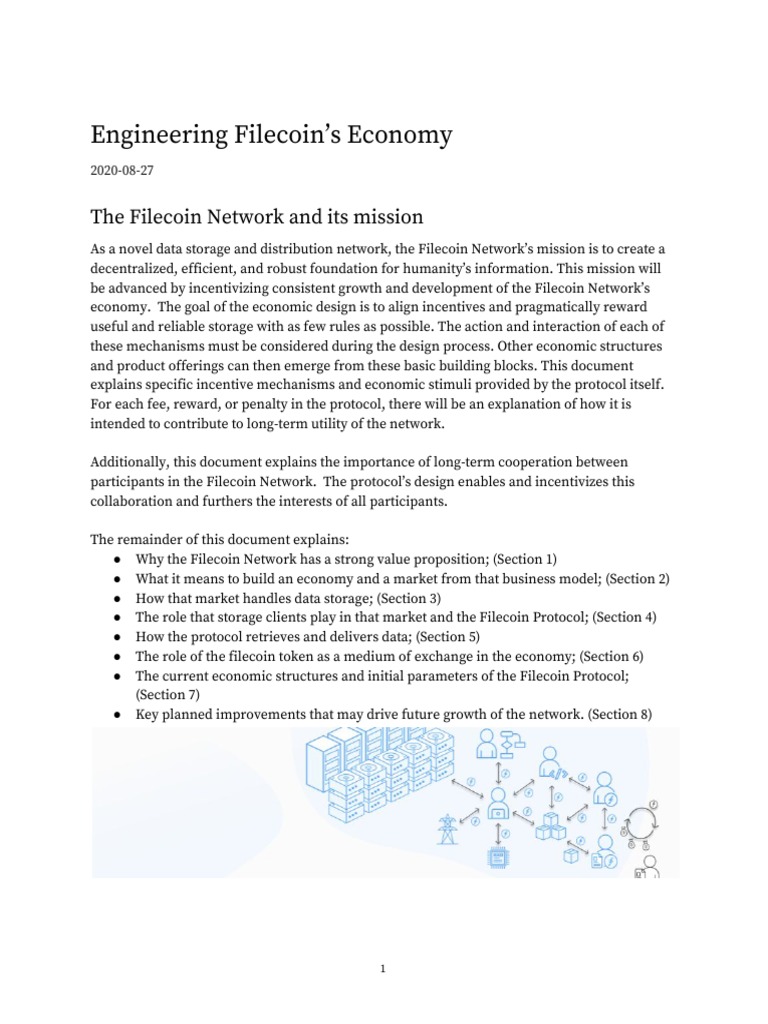 Engineering Filecoin S Economy: The Filecoin Network and Its Mission | PDF | Computer Network ...