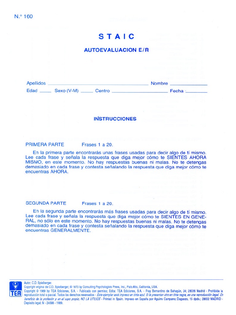 STAIC - Test PDF | PDF