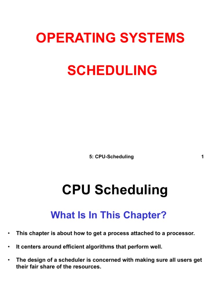 Cpu Scheduling Algorithms Guide Pdf Scheduling Computing Process Computing