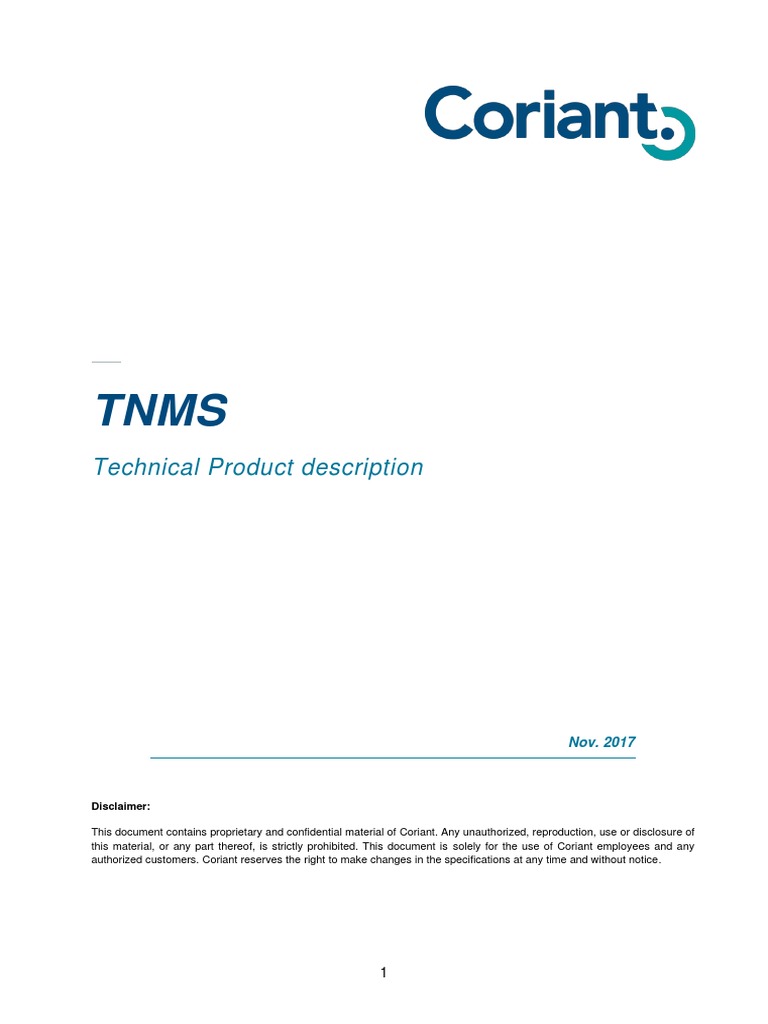 Product Technical Description (TNMS) | PDF | Virtualization | Computer Network
