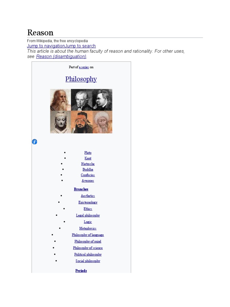 Reason: Philosophy | PDF | Reason | Intuition