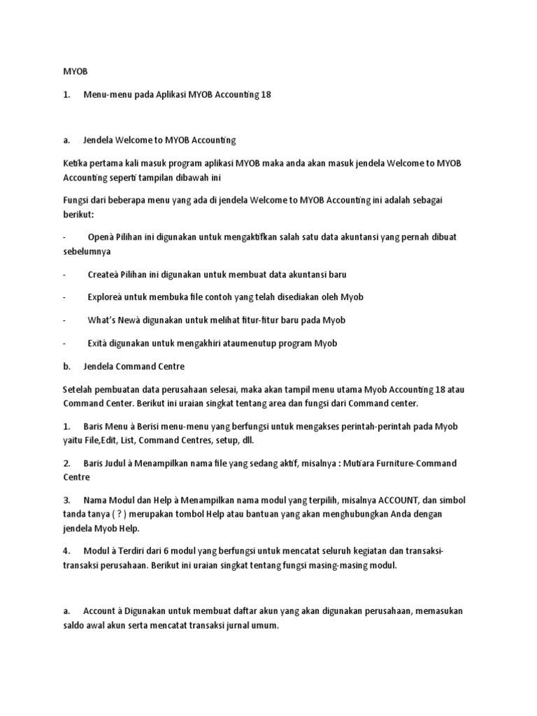 Fungsi Menu Pada Myob-WPS Office | PDF | Bisnis | Komputer