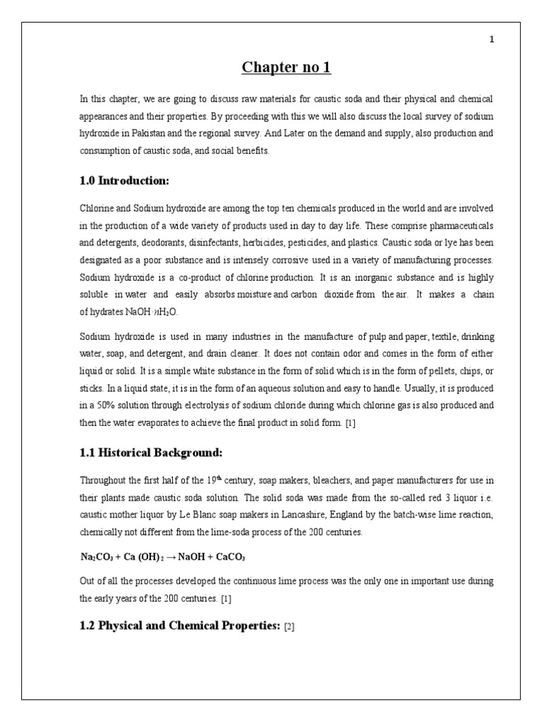 Introduction of Production of Caustic Soda | PDF | Sodium Hydroxide ...