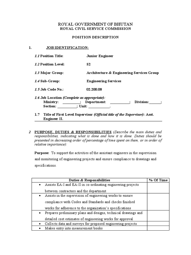 Junior Engineer | PDF | Engineering | Specification (Technical Standard)