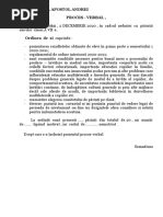 Proces Verbal Model PDF | PDF