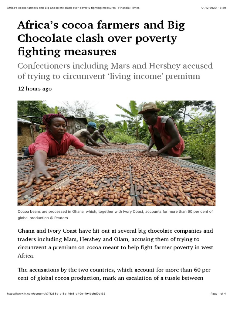 Africa's Cocoa Farmers and Big Chocolate Clash Over Poverty Fighting ...