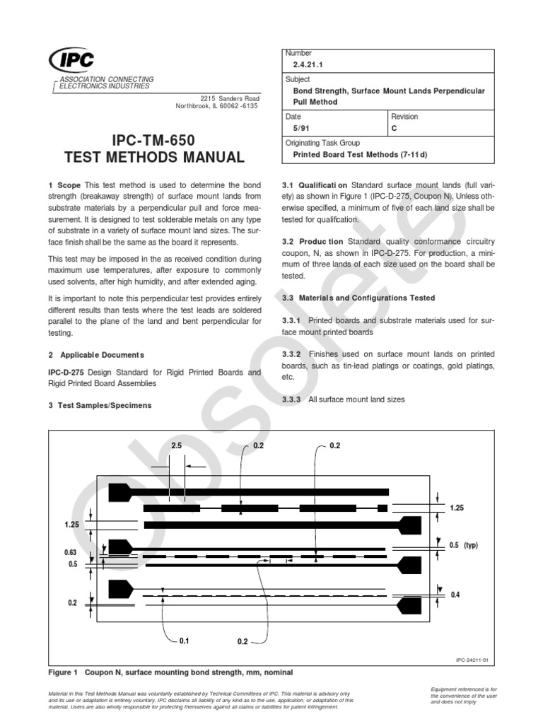 IPC-TM-650 Test Methods Manual: Association Connecting Electronics ...