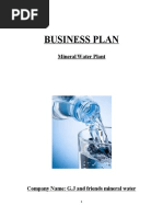 Bottled Water Business Plan Overview | PDF | Bottled Water | Brand