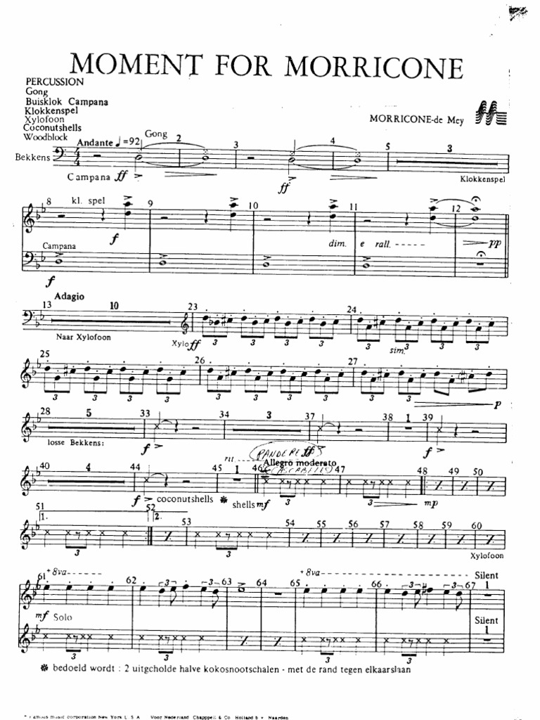 Moment of Morricone Percusion | PDF
