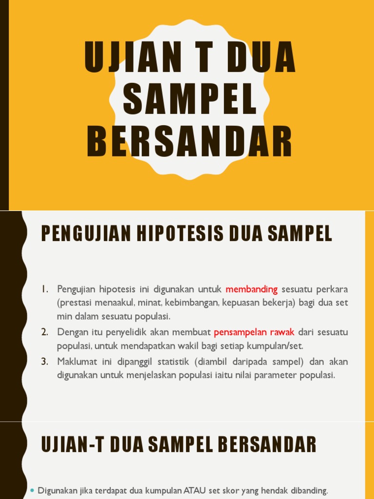 W8 Ujian T Sampel Bersandar | PDF