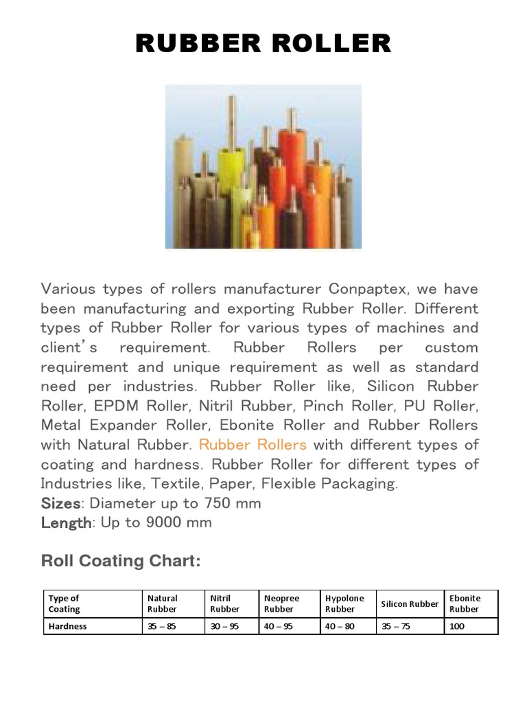 Rubber Roller | PDF | Natural Rubber | Bearing (Mechanical)