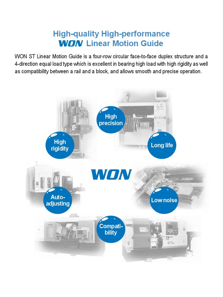WON ST Linear Motion Guide Overview | PDF | Friction | Physical Quantities