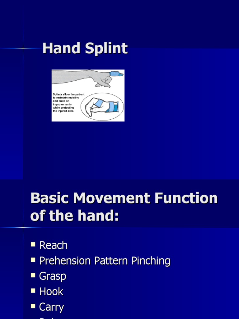 Hand Splinting Basics | PDF | Science & Mathematics