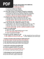 English Remedial Exam Practice | PDF | Grammar | Language Mechanics
