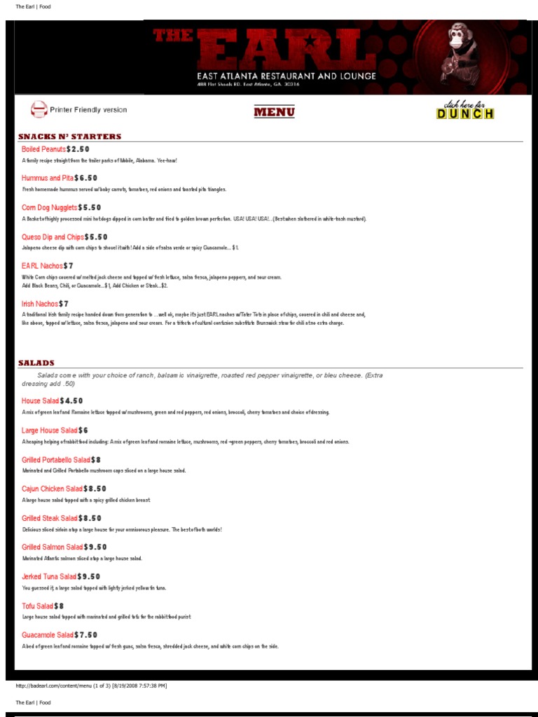 Menu | PDF | Hamburgers | Salad