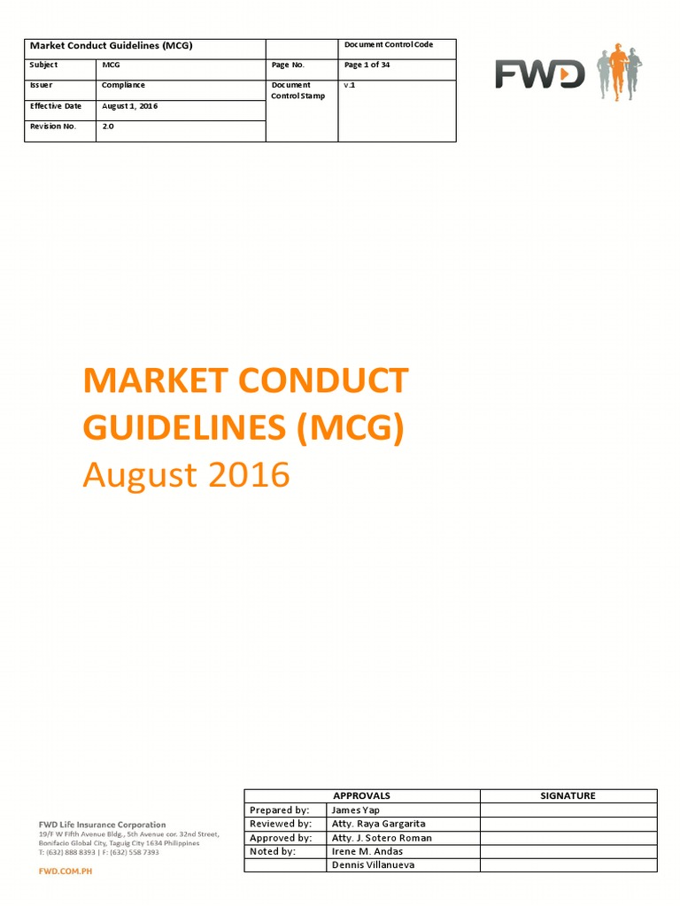 FWD PH Market Conduct Guidelines v2 31 Aug 2016 | PDF | Money ...