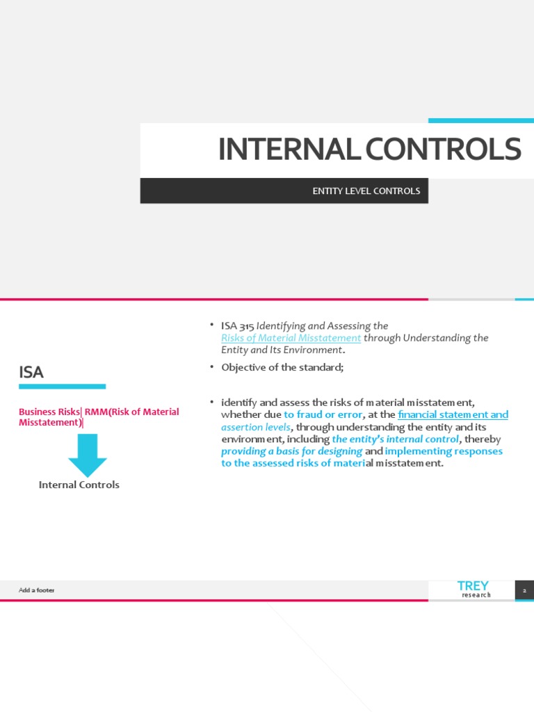 Entity Level Controls | PDF | Internal Control | Audit