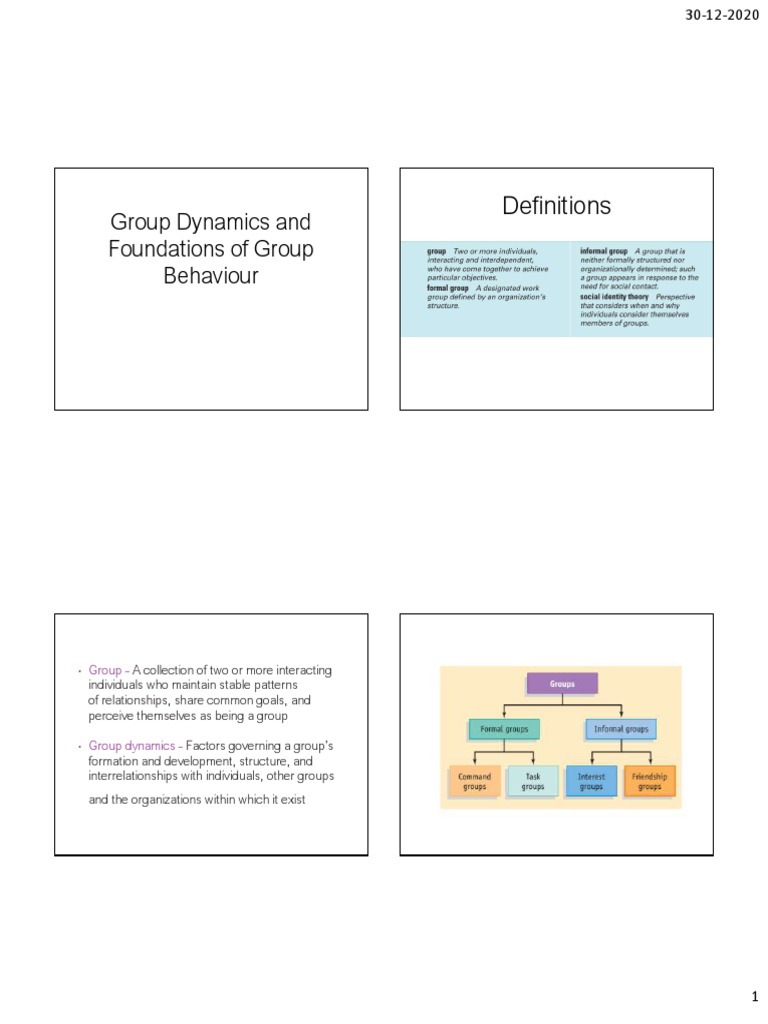 Group Dynamics 2020 | PDF | Group Cohesiveness | Applied Psychology