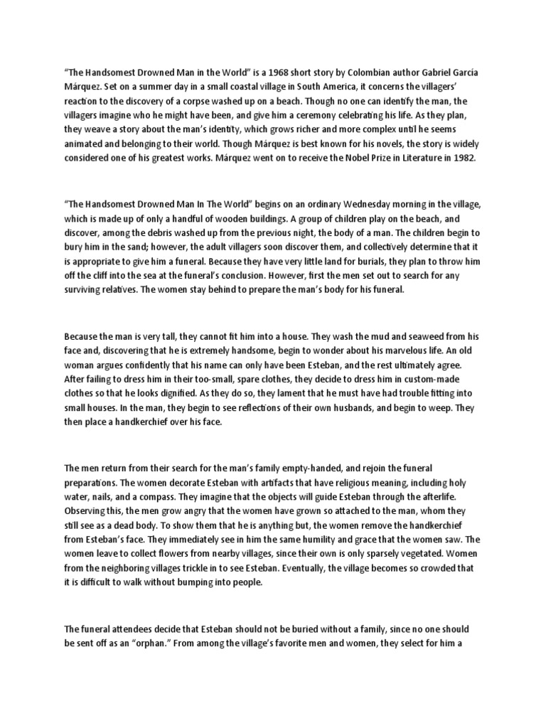 The Handsomest Drowned Man's Transforming Effect | PDF | Gabriel García ...