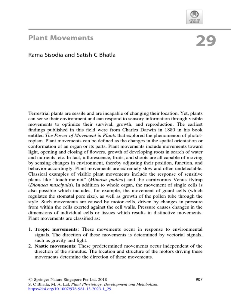 Plant Movement | Download Free PDF | Circadian Rhythm | Auxin