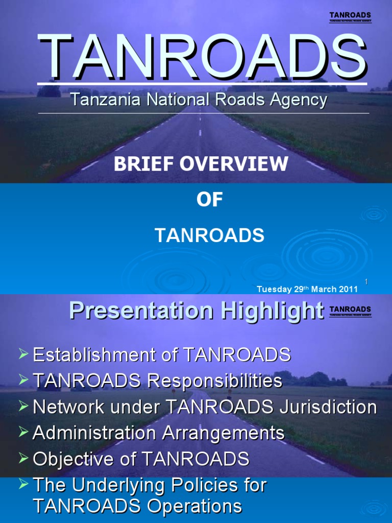 Tanroads | PDF | Tanzania | Road