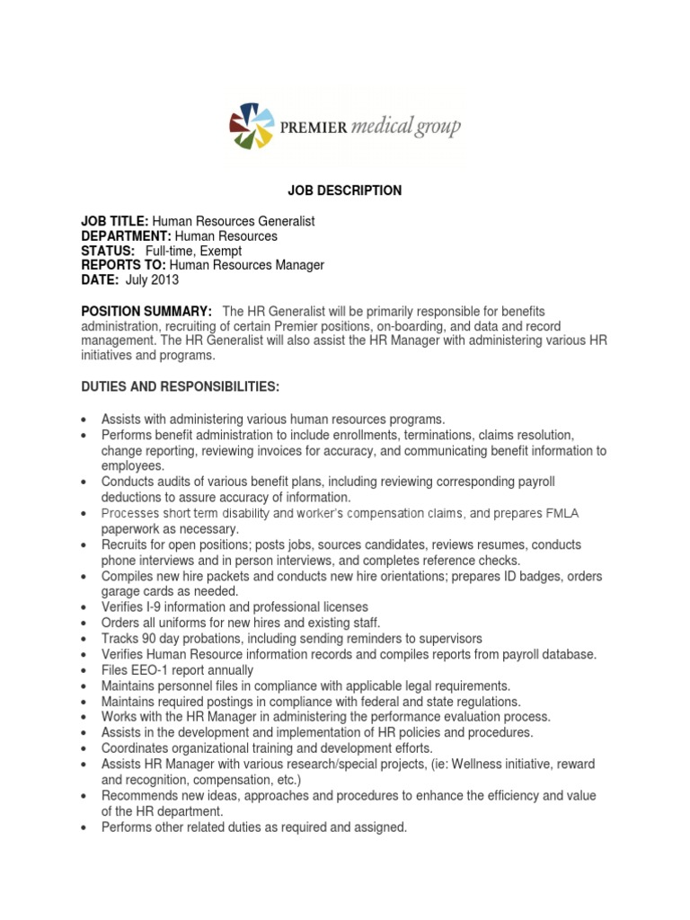 HR-Generalist List | PDF | Human Resources | Human Resource Management