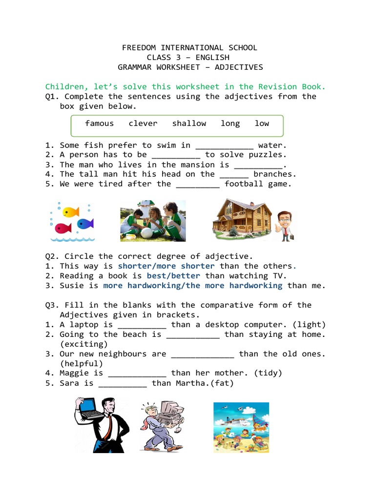 Children, Let's Solve This Worksheet in The Revision Book | PDF ...