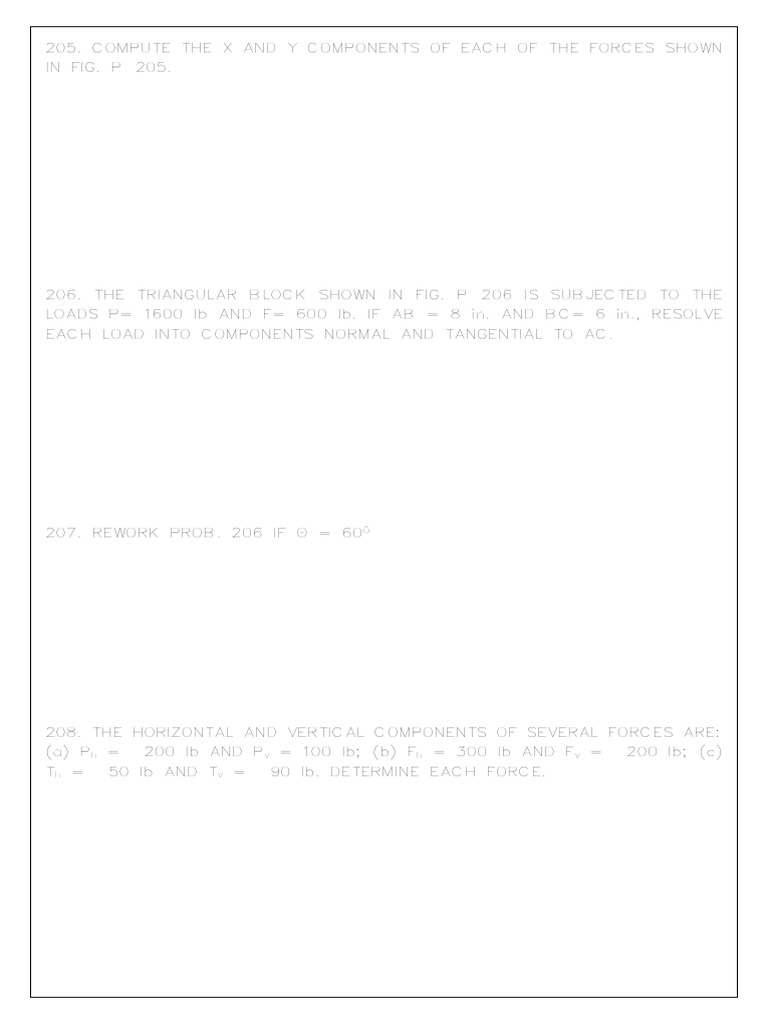 Statics Problems PDF | PDF | Torque | Force