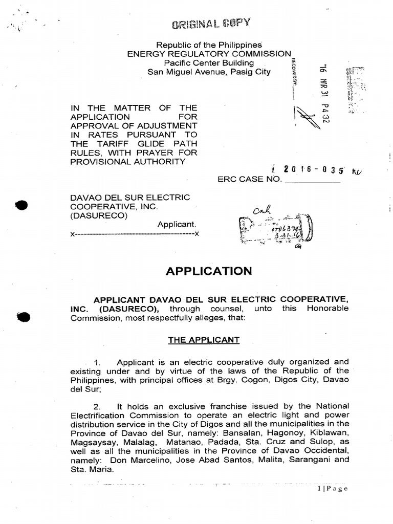 2016-035+rc DASURECO | PDF | Php | Electric Power