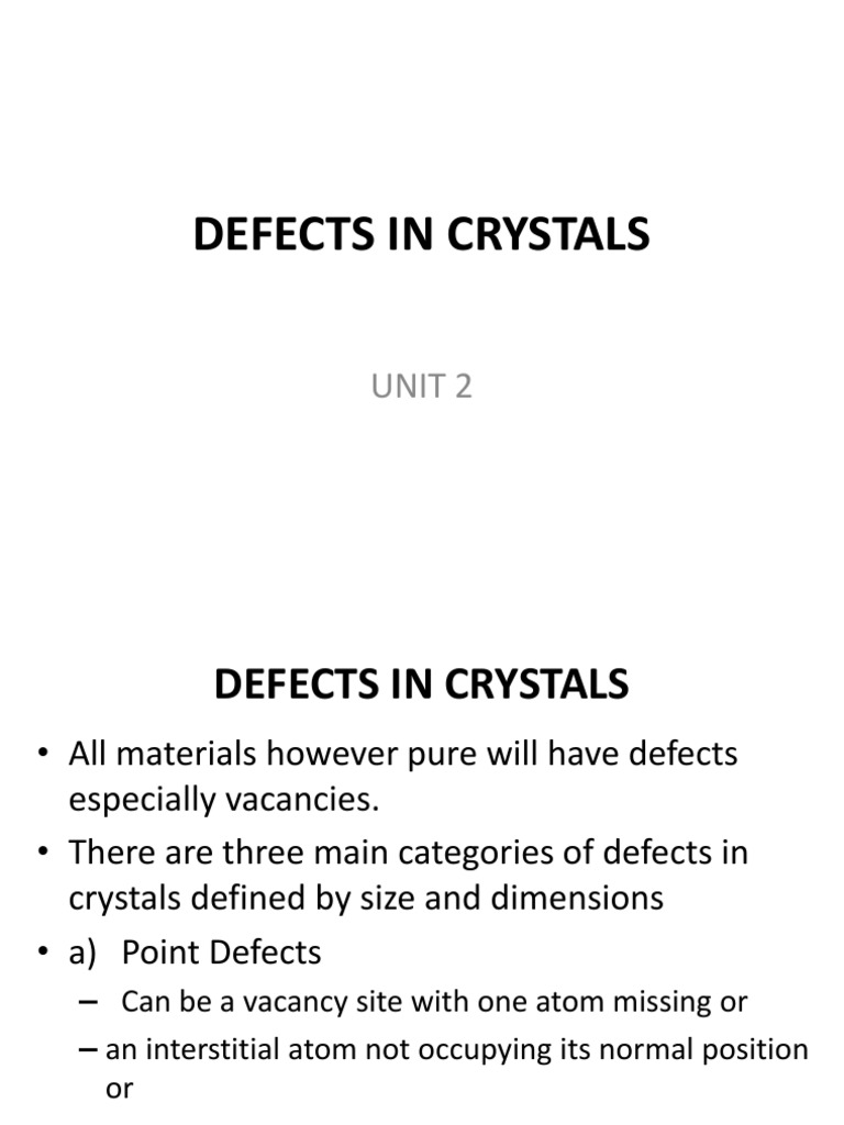 Defects in Crystals PDF | Download Free PDF | Dislocation ...